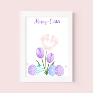 Easter Handprint Art, Flower Handprint, Spring Handprint Craft Babies ...
