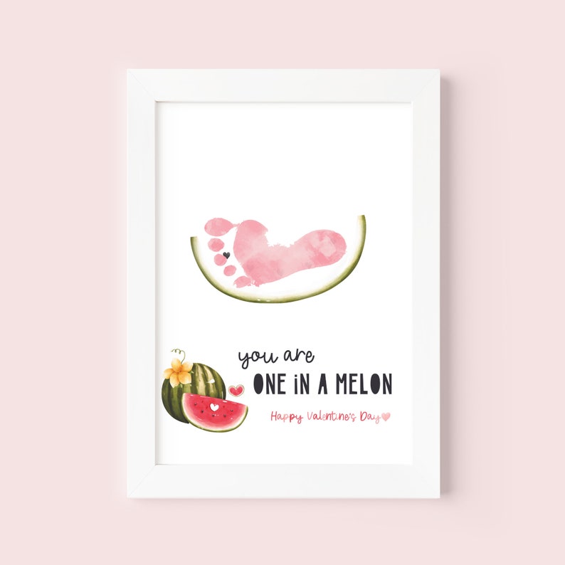 One in a Melon Handprint Art, Valentine Handprint, Handprint Footprint ...