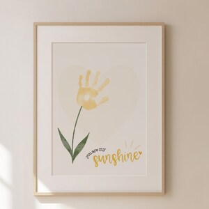 You Are My Sunshine Handprint Art, Mothers Day Handprint, Father's Day ...