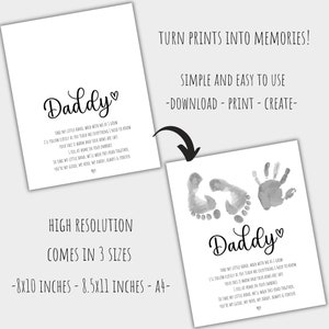 Daddy Handprint Poem, Father's Day Handprint Art, Valentines Handprint ...