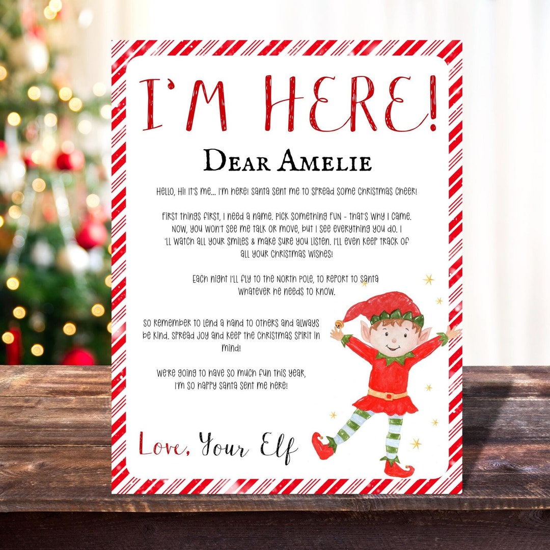 EDITABLE Elf Letter, Elf Arrival Letter, First Time Elf Arrival Letter ...