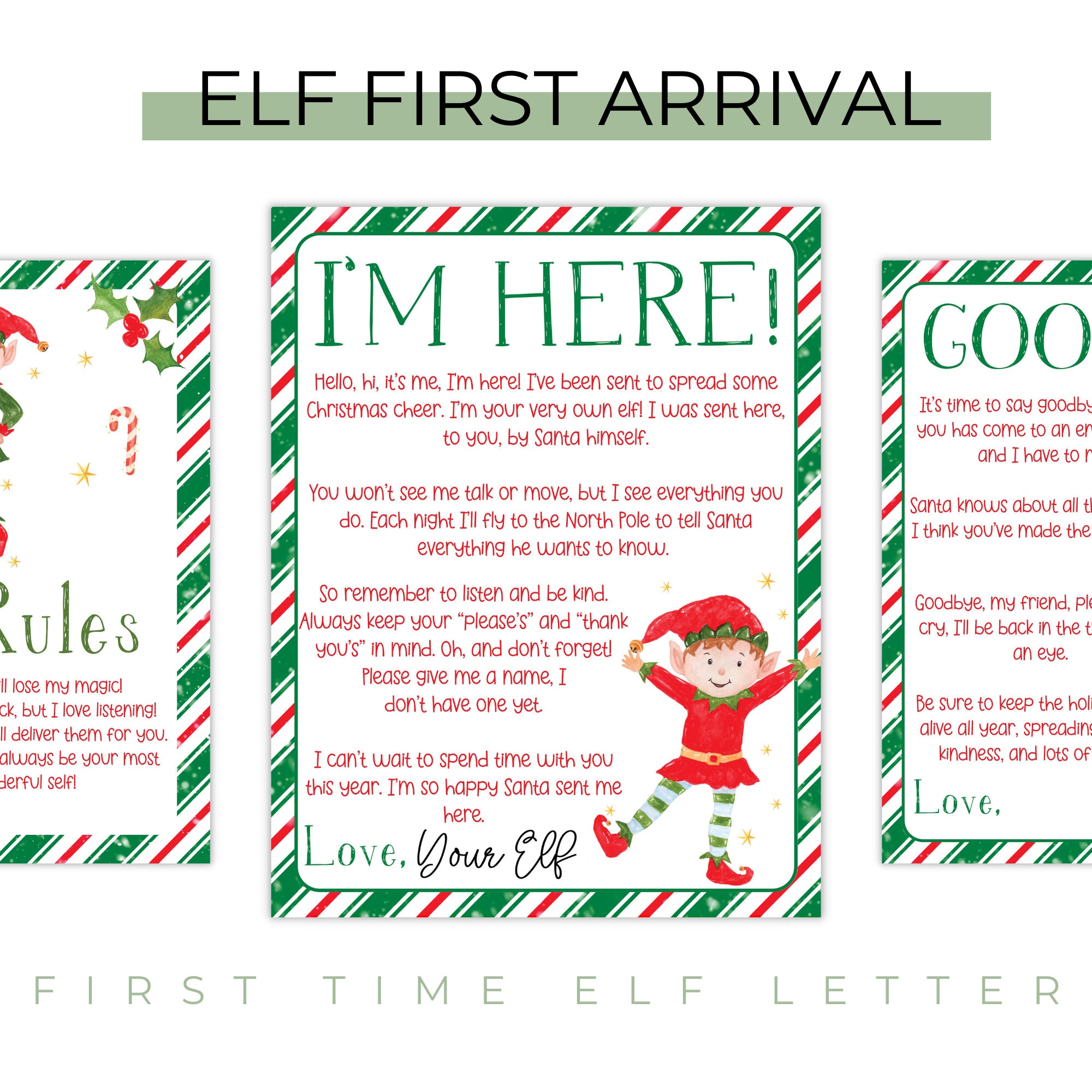 Elf Arrival Letter, First Time Elf Arrival Letter, Christmas Elf ...
