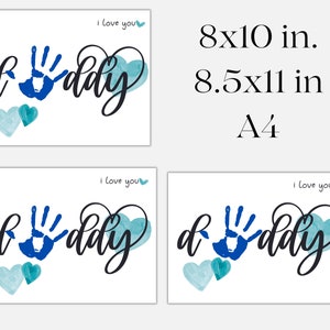 Handprint Art Printable Craft for Kids DIY Gift for Dad Birthday ...