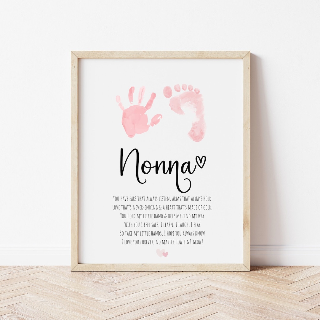 Nonna Handprint Poem, Mother's Day Handprint Art, Valentines Handprint ...