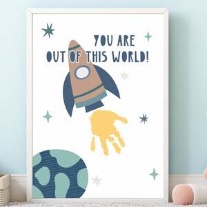 You're Out of This World Handprint Art, Handprint Craft for Baby ...