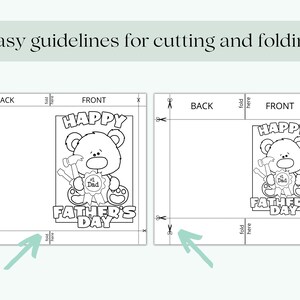 Printable DIY Father's Day Card Coloring Card for Dad From Kids Father ...