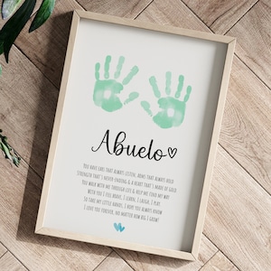 Abuelo Handprint Poem, Father's Day Handprint Art, Valentines Handprint ...