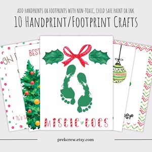Christmas Handprint Art Bundle, Christmas Activities for Toddlers ...