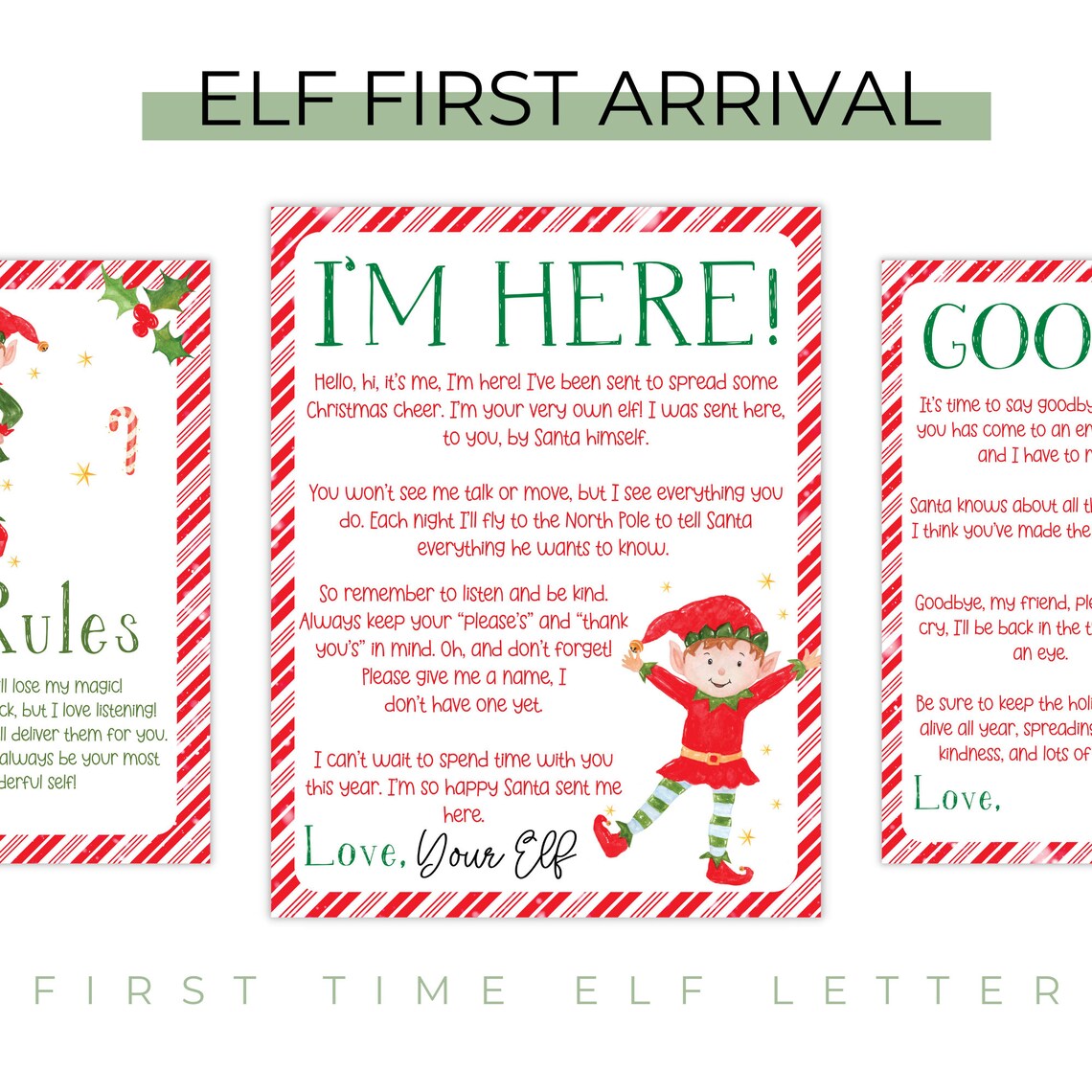 Elf Arrival Letter, First Time Elf Arrival Letter, Christmas Elf ...