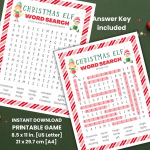 Christmas Word Search, Christmas Games, Elf Kit Printable, Elf ...