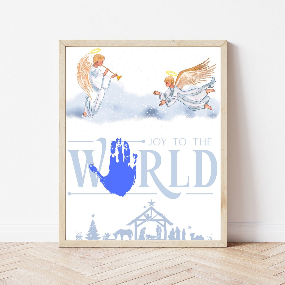 Christmas Handprint, Joy to the World Handprint Craft Christian ...
