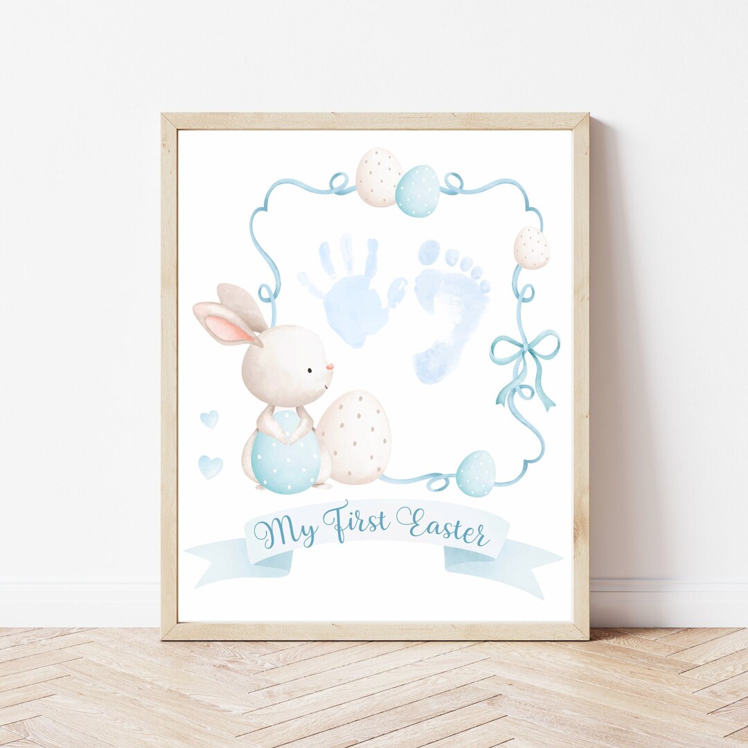 Easter Footprint Art, My First Easter, Easter Handprint Art, Baby ...