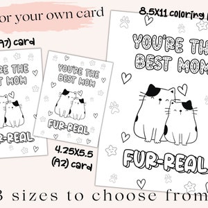 Printable DIY Mother's Day Card, Colorable Card for Mom, DIY Birthday ...