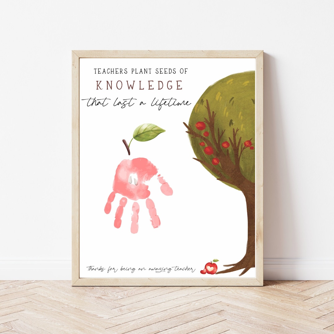 Teacher Appreciation Handprint Art, Gift for Preschool Daycare ...
