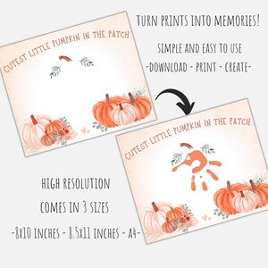 Fall Handprint Craft, Halloween Handprint Art, Handprint Footprint ...