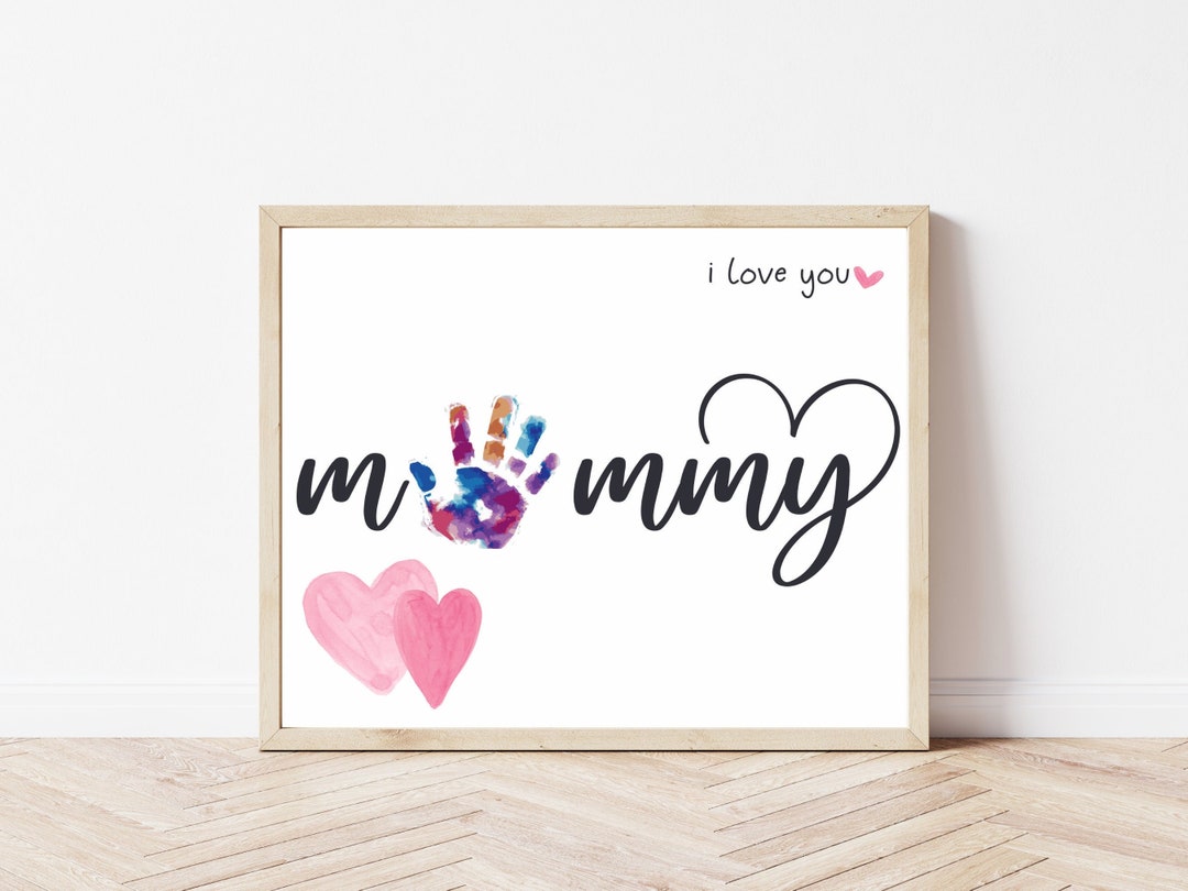 Handprint Art Craft for Kids DIY Gift for Mom Mother's Day Mommy ...