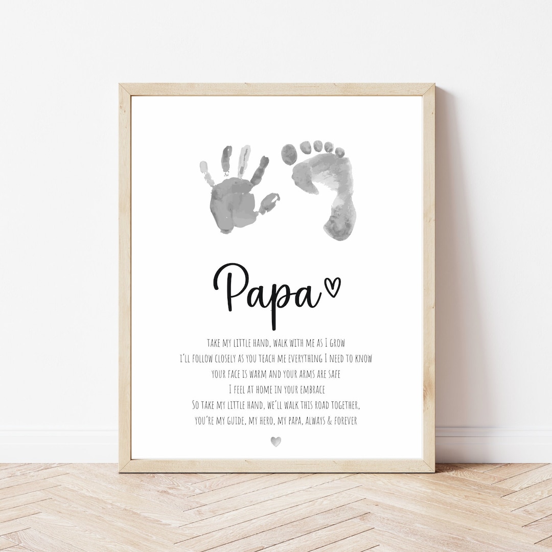 Papa Handprint Poem, Father's Day Handprint Art, Valentines Handprint ...