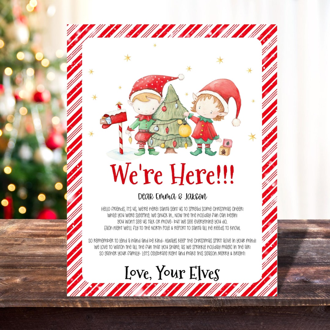 EDITABLE Elf Letter, Elf Arrival Letter, First Time Elf Arrival Letter ...