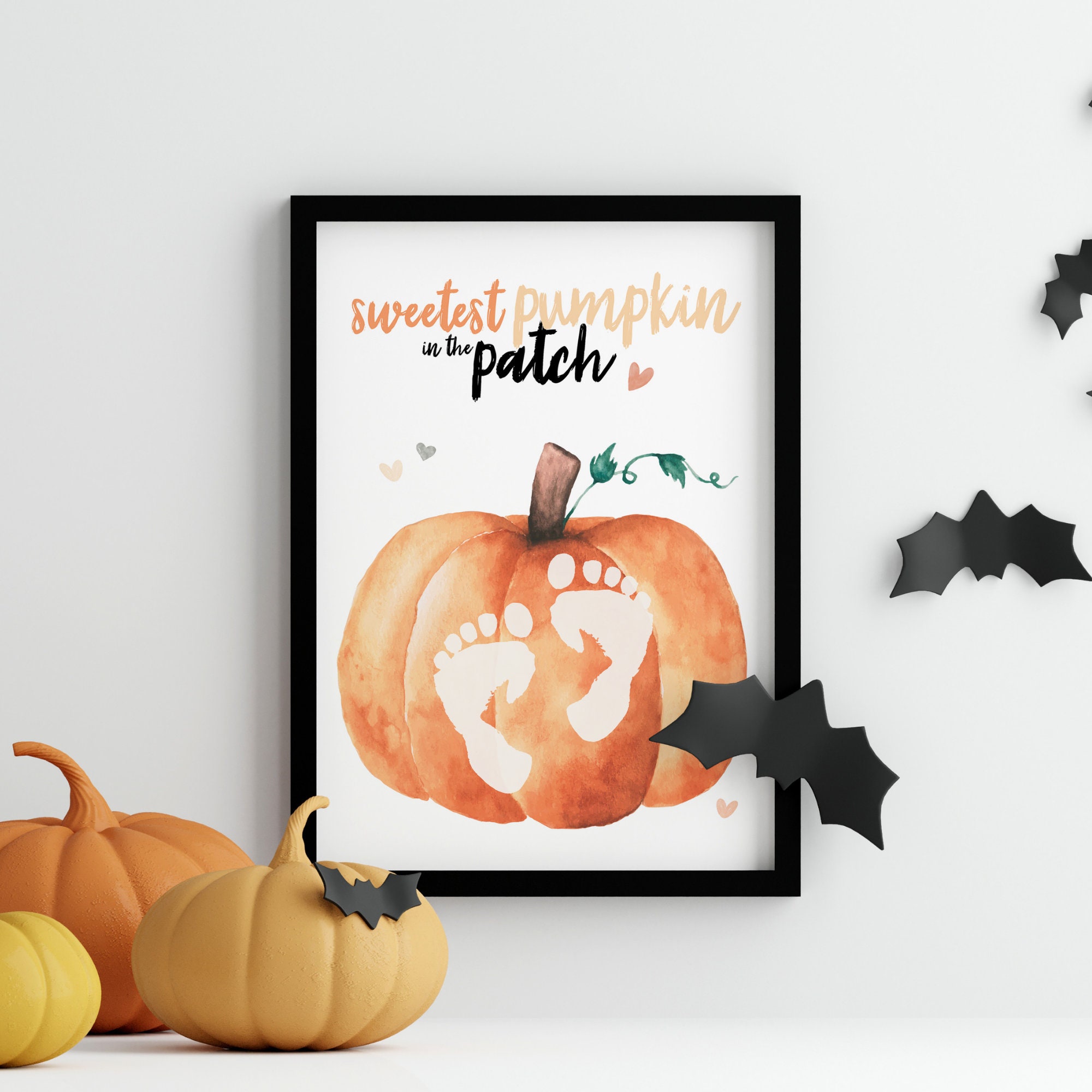 Fall Handprint Art, Footprint Art, Pumpkin Craft for Babies Toddlers ...