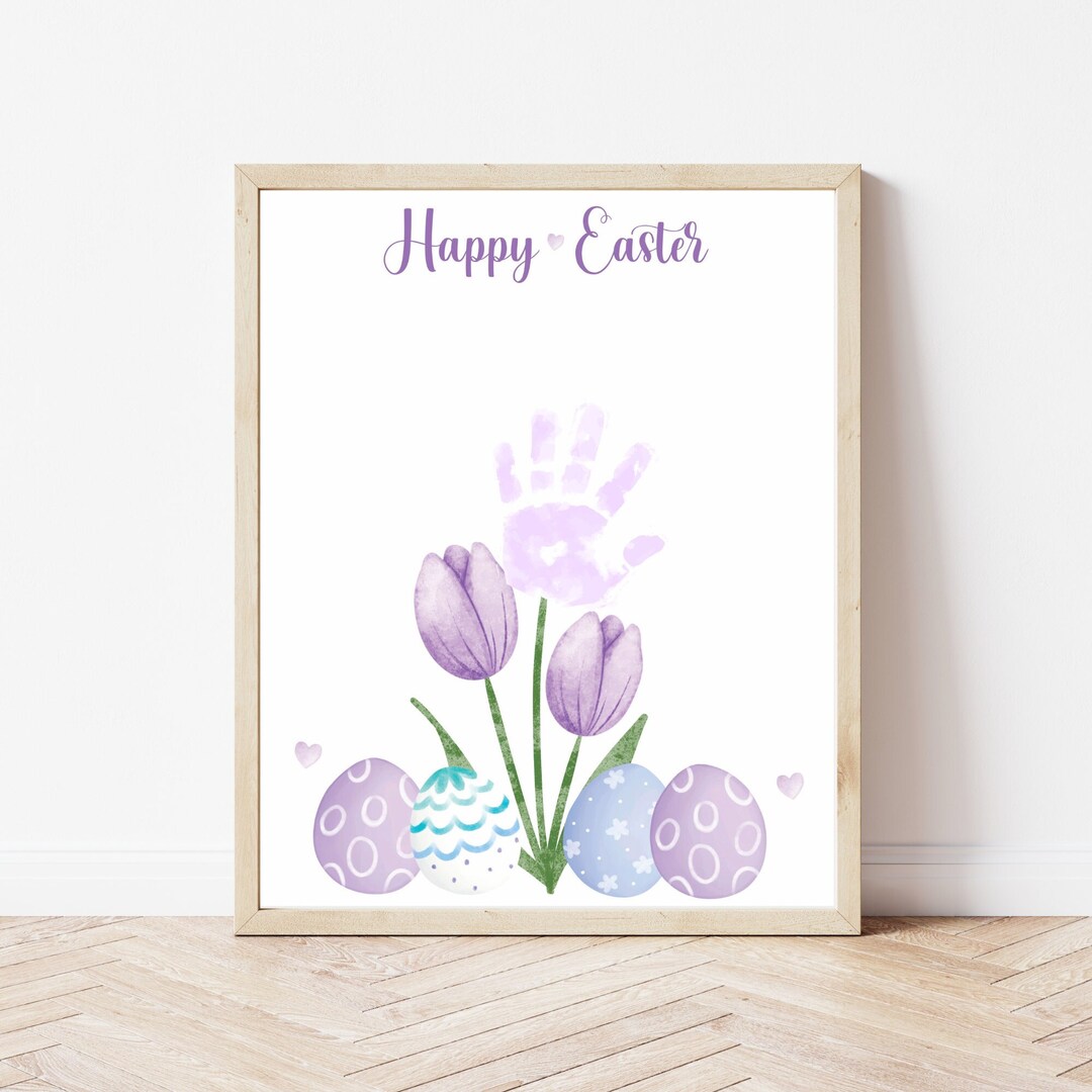 Easter Handprint Art, Flower Handprint, Spring Handprint Craft Babies ...