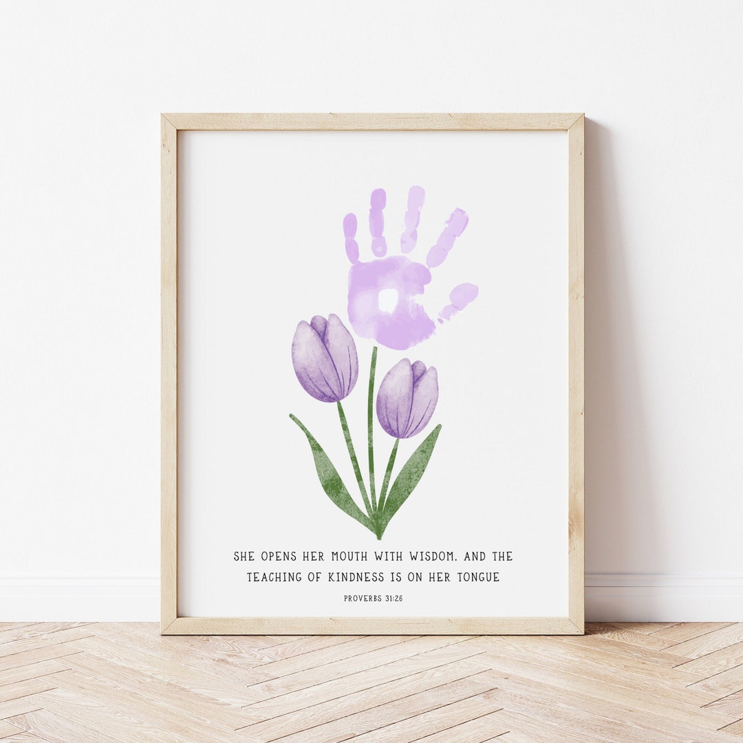 Mother's Day Handprint Printable, Christian Mother's Day Gift ...