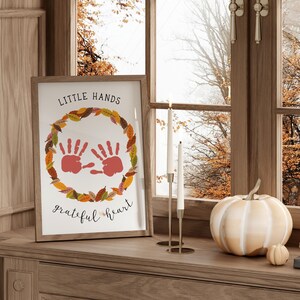 Fall Handprint Art, Thanksgiving Craft for Babies Toddlers Kids ...