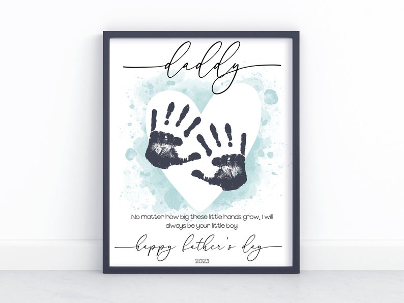 Father's Day Handprint Art Daddy's Little Boy DIY - Etsy
