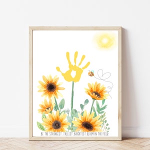 Flower Handprint Art Bundle Sunflower Handprint Craft Wildflower ...