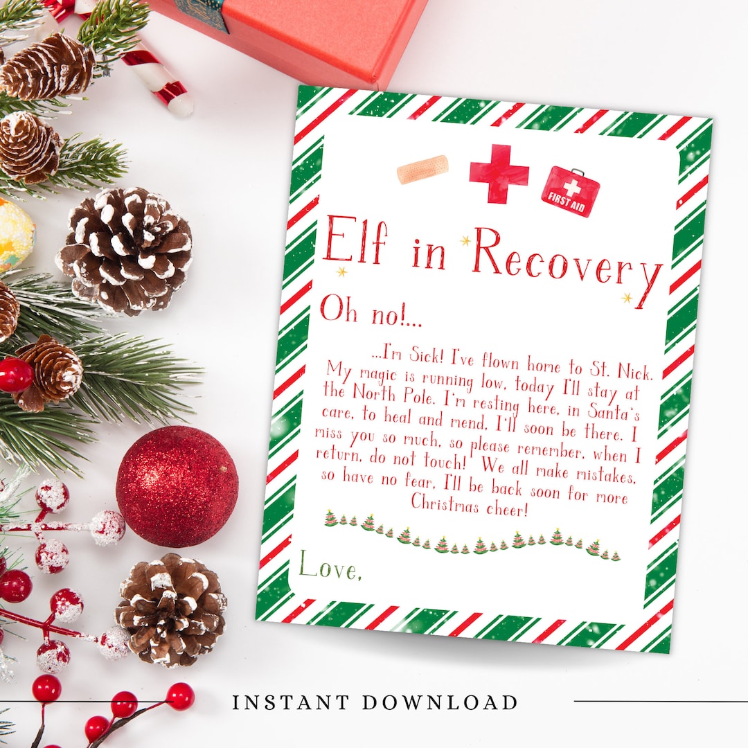 Elf Recovery Letter, Christmas Elf Rules, Elf Arrival Letter, Elf is ...