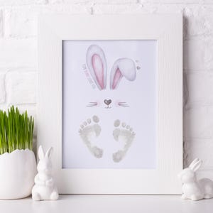 Easter Footprint Art, Bunny Footprint, Easter Handprint Art, Infant ...