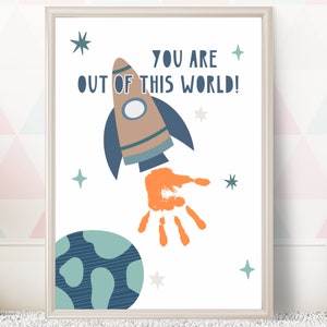 You're Out of This World Handprint Art, Handprint Craft for Baby ...