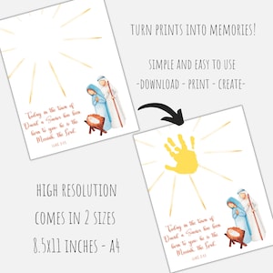 Nativity Scene Christmas Handprint, Christian Christmas Craft for ...