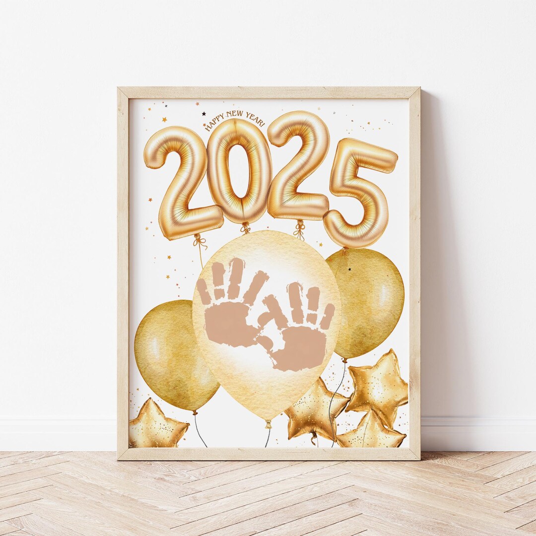 New Year 2025 Handprint Art, Footprint Craft, Handprint Craft for ...