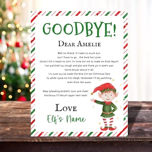 EDITABLE Elf Goodbye Letter, Elf Letters, Elf Departure Letter, Elf ...