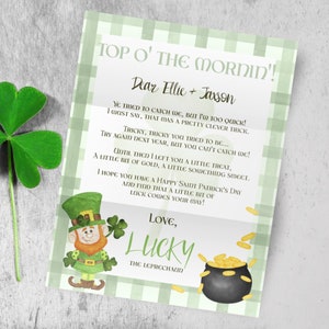 Leprechaun Letter, Editable Letter From Leprechaun, Leprechaun Trap, St ...