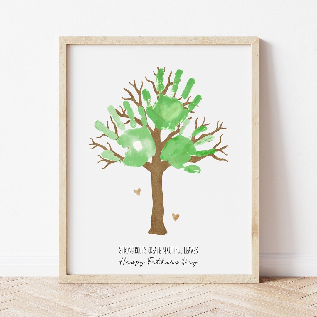 Father's Day Handprint Art, Dad Birthday Gift, Footprint Art, Fathers ...