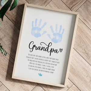 Grandpa Handprint Poem, Father's Day Handprint Art, Valentines ...