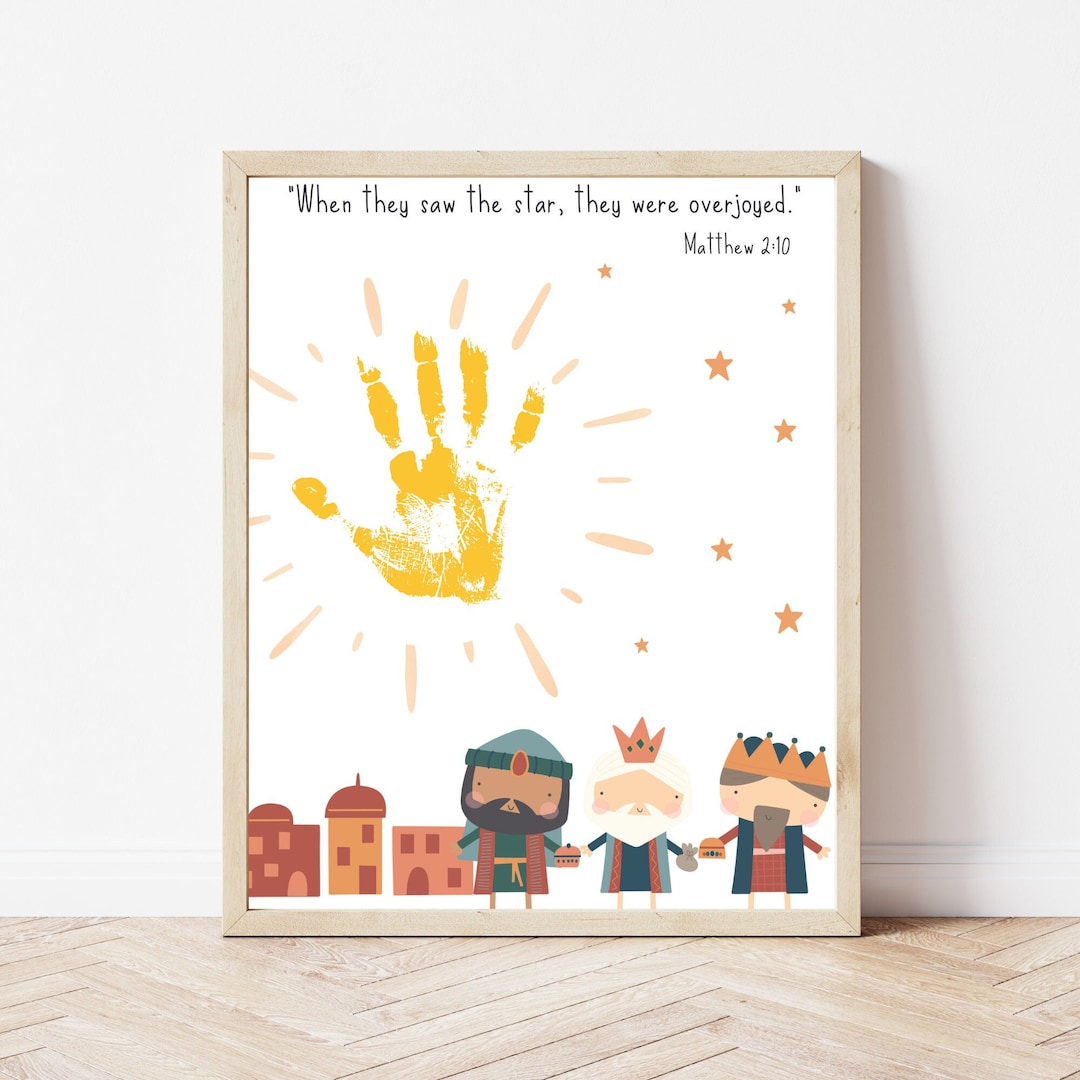 Christmas Handprint, Handprint Art for Babies Toddlers Kids, Christian ...