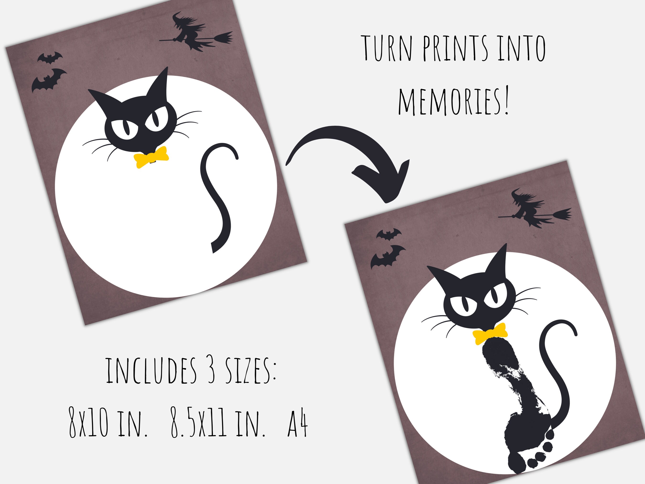 Black Cat Halloween Craft for Kids Fall Kids Art Craft - Etsy