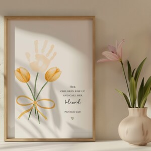 Christian Mothers Day Gift, Handprint Art, Mother's Day Handprint ...
