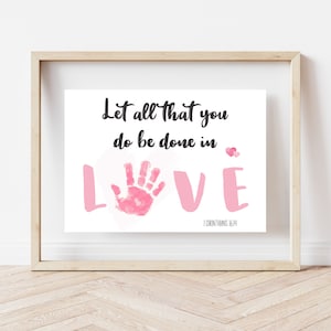 Christian Valentines Day Handprint Art, Preschool Bible Activity, Bible ...