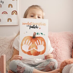 Fall Handprint Art, Footprint Art, Pumpkin Craft for Babies Toddlers ...