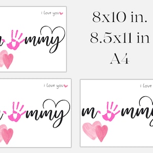 Handprint Art Craft for Kids DIY Gift for Mom Mother's Day Mommy ...