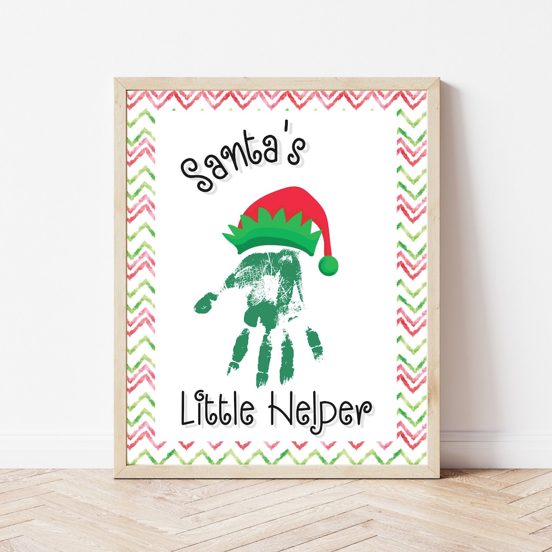 Christmas Handprint Art, Elf Handprint Craft for Babies Toddlers Kids ...