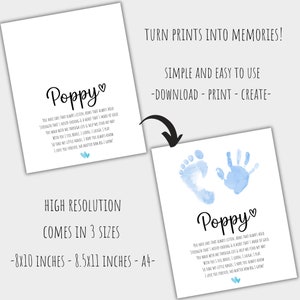 Poppy Handprint Poem, Father's Day Handprint Art, Valentines Handprint ...