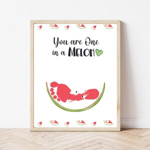 One in a Melon Handprint Footprint Craft, Handprint Footprint Art for ...