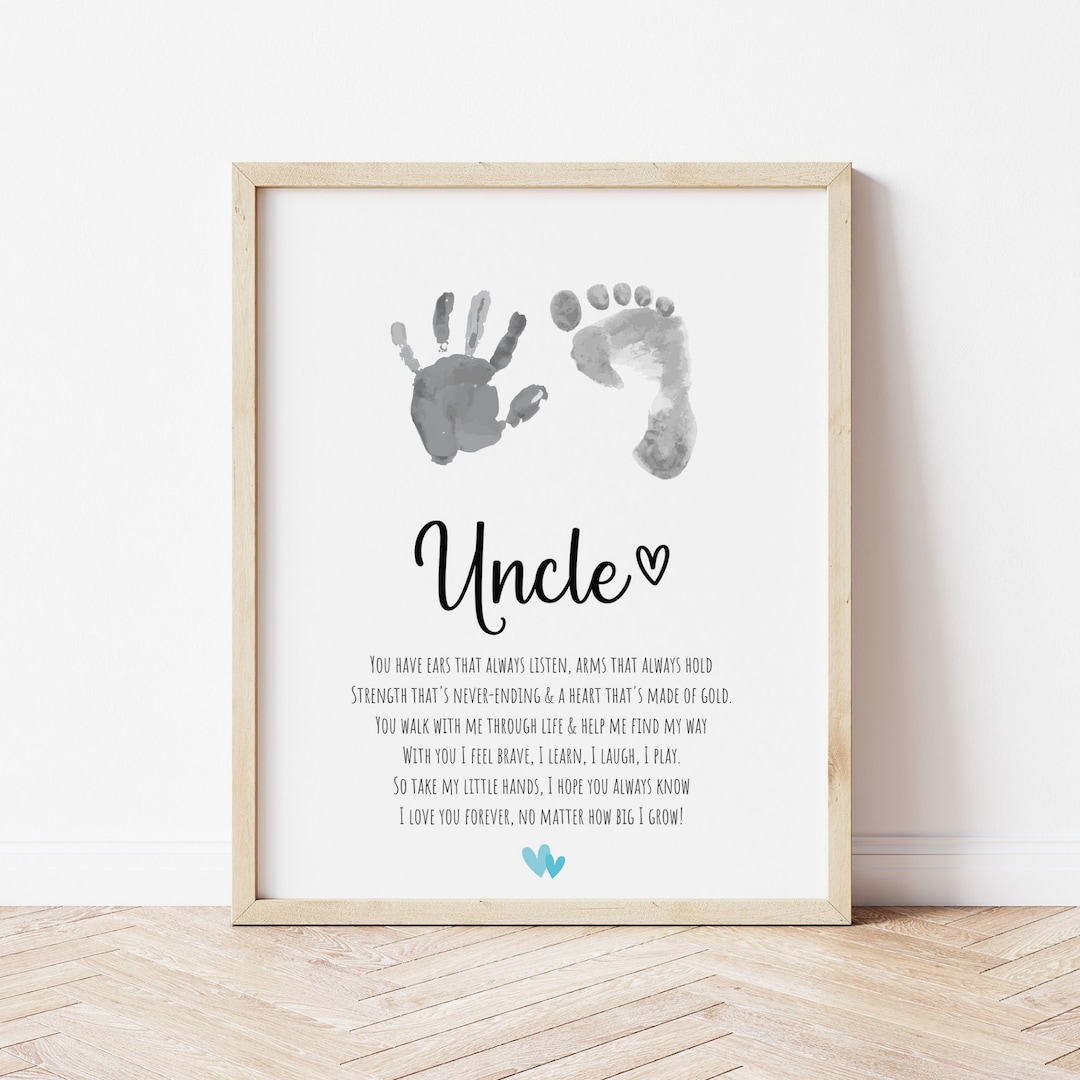 Uncle Handprint Poem, Birthday Handprint, Father's Day Footprint Art ...