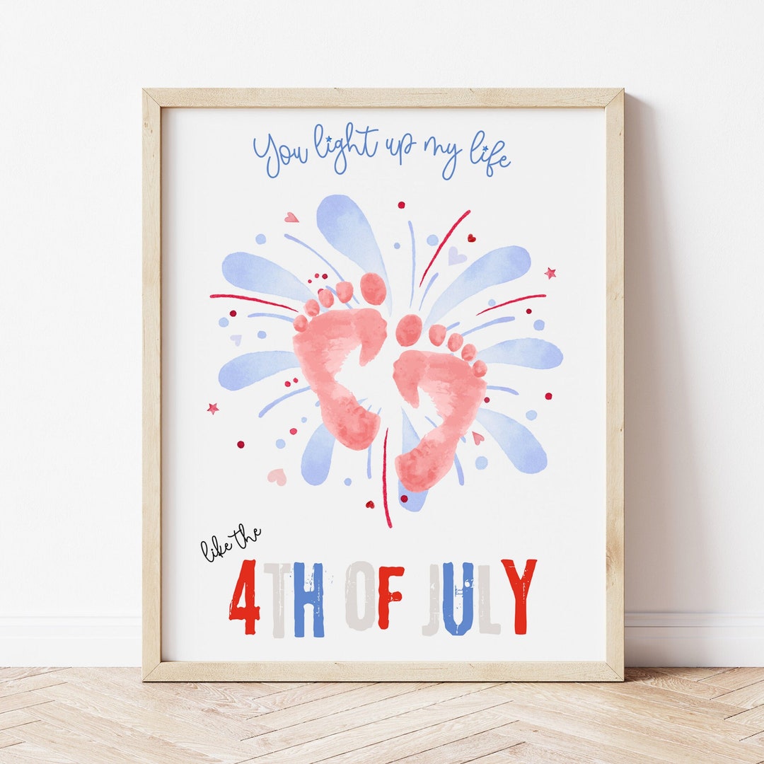 4th of July Handprint Craft, 4th of July Activity for Toddlers Kids ...