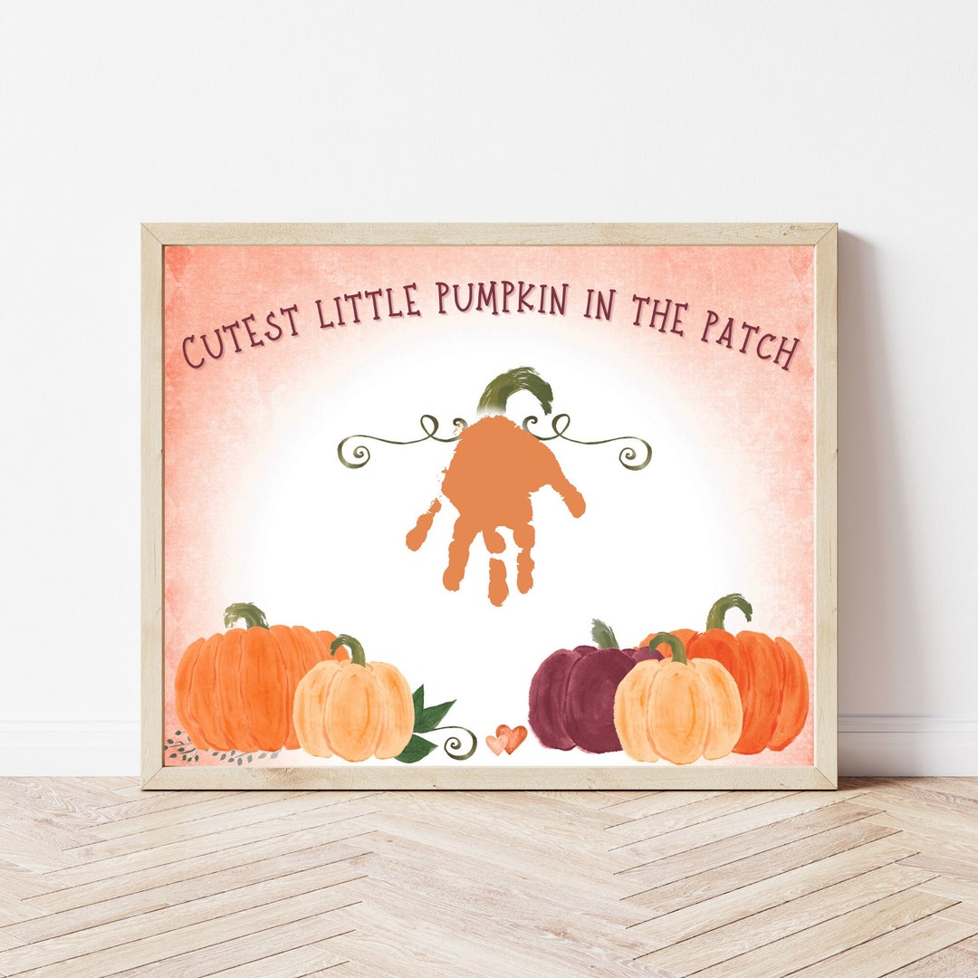 Fall Handprint Craft, Halloween Handprint Art, Handprint Footprint ...