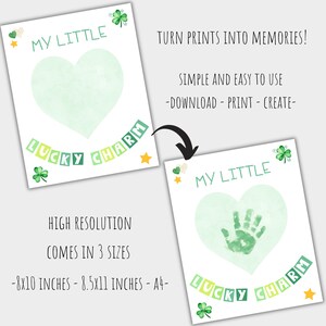 St Patricks Day Footprint Handprint Art, Footprint Craft, Handprint ...